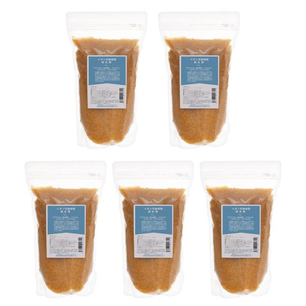 メーカー：(株)リーフ Leaf Corp イオン交換樹脂　純水用　５Ｌ（１Ｌ×５袋）　4582645946692　2250003583217　アクアリウム用品　アクア用品　フィルター　ろ過材　ろ材　イオン　交換　軟水　浄水　テラリウム　パ...