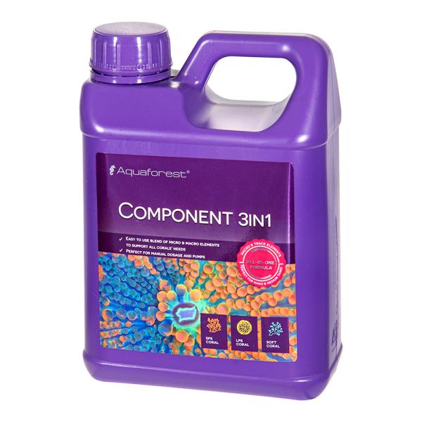 メーカー：アクアフォレスト アクアフォレスト　Ｃｏｍｐｏｎｅｎｔ　３ｉｎ１　アクア用品　アクアリウム　アクア　アクアリウム用品　海水　海水水槽　サンゴ　サンゴ水槽　SPS　LPS　ソフトコーラル　ハードコーラル　水質調整　調整剤　添加剤　添...