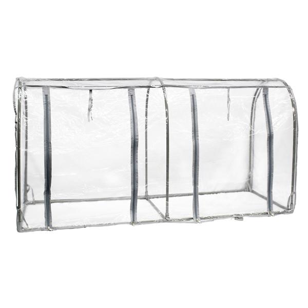 グリーンキーパー　ドーム型　スーパーロング　グレーカラー（幅１４０×奥行き５０×高さ７０ｃｍ）　ガーデニング　園芸用品　ガーデニング用品　園芸　家庭園芸　家庭菜園　ビニールハウス　植物保温シリーズ　簡易温室　hot_itemspd　温室　小...