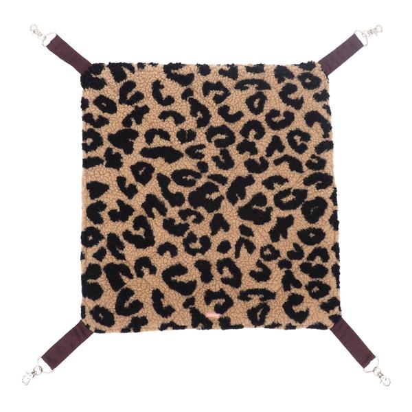 メーカー：Rainbow レインボー　猫のハンモック　もこもこアニマル柄　レオパード　４８×４８ｃｍ　4589462739148　20251021　y25m10　ktym　寝床　ベッド　ベット　布団　吊り下げ　起毛　キルティング　綿入り　ヒ...