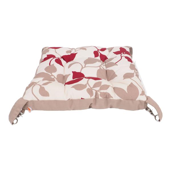 メーカー：Rainbow レインボー　猫のハンモック　リーフ　ベージュ　４３×４３ｃｍ　4589462739179　20251021　y25m10　ktym　寝床　ベッド　ベット　布団　吊り下げ　綿入り　冬　冬物　暖かい　ポカポカ　クッショ...