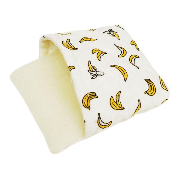 メーカー：Rainbow レインボー　ジャンガリアンのプチ寝袋　バナナ　ホワイト　4589462739391　20251021　y25m10　ktym　ジャンガリアンハムスター　小動物　寝袋　寝ぶくろ　布団　ハウス　隠れ家　かわいい　アニマ...