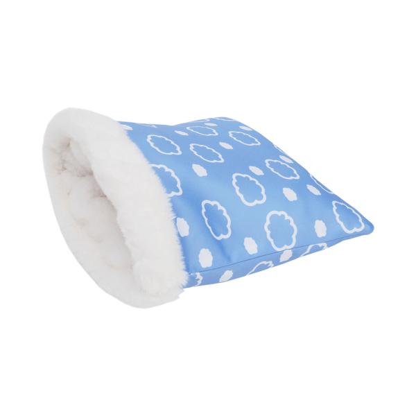 メーカー：Rainbow レインボー　お空の寝ぶくろ　雲　Ｍ　4589462739421　20251021　y25m10　ktym　小動物　寝袋　寝ぶくろ　布団　ハウス　隠れ家　かわいい　ハムスター　デグー　フクロモモンガ　リス　シマリス　...