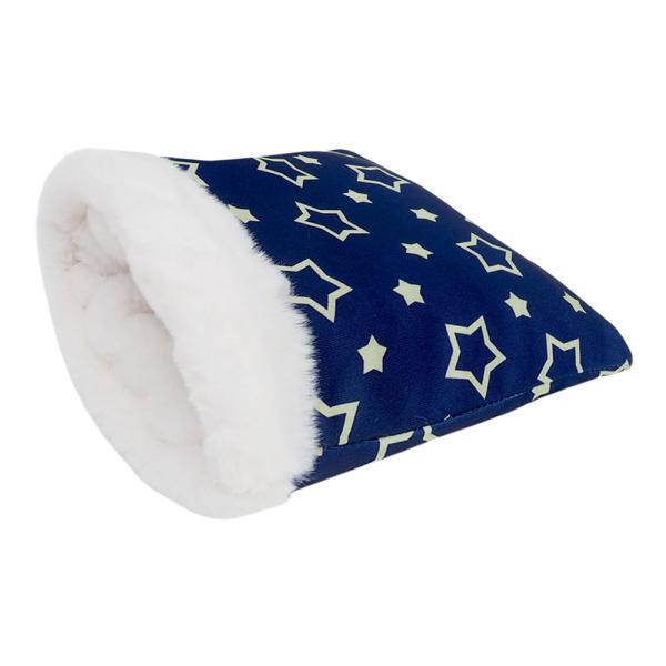 メーカー：Rainbow レインボー　お空の寝ぶくろ　星　Ｌ　4589462739452　20251021　y25m10　ktym　小動物　寝袋　寝ぶくろ　布団　ハウス　隠れ家　かわいい　ハリネズミ　モルモット　チンチラ　フェレット　アニマ...