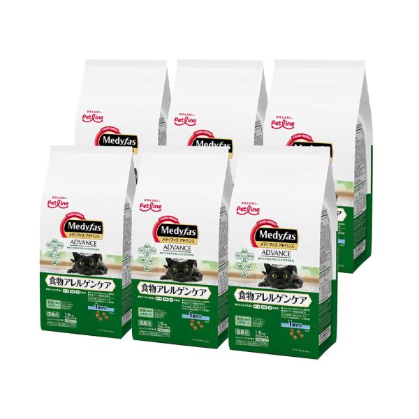 メーカー：ペットライン メディファス　アドバンス　食物アレルゲンケア　１歳から　１．５ｋｇ×６　4902418069647　猫用　猫用品　猫　ねこ　キャットフード　フード　えさ　餌　ドライフード　ペットライン　petline　アレルギー　低...