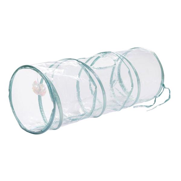 メーカー：猫壱 猫用　おもちゃ　猫壱　キャットトンネル　クリア　猫用品　猫　ねこ　ホワイト　キャット　トンネル　ねこいち　カシャカシャ　ベッド　ハウス　写真　カサカサ　ネコトンネル　猫トンネル　neko1tunnel　スケルトン　透明　クリ...