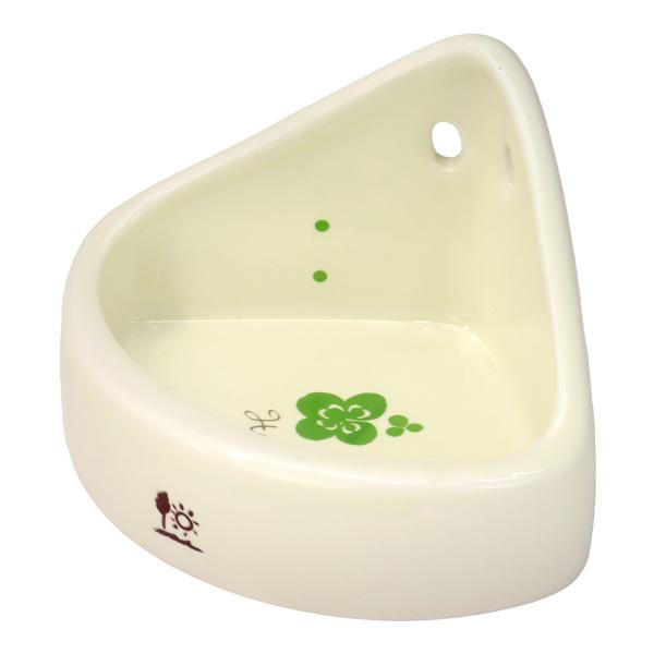 メーカー：三晃商会 y26m03　三晃商会　小動物のまいにち食器　コーナーＭ　4976285106040　角　食器　小動物　餌皿　エサ皿　フードディッシュ　エサ台　飼育用品　陶器　カトラリー　デグー　ウサギ　モルモット　ハリネズミ　フェレッ...