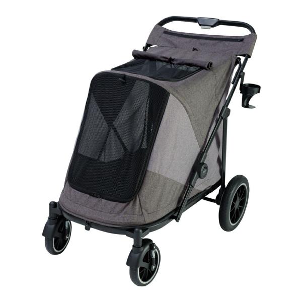 メーカー：ジェックス ＧＥＸ　ＯＳＯＴＯ　ＧＯ　グランデ　アーバングレー　大型犬　キャリー　4972547929174　ペットカート　犬　犬用品　カート　手押し車　ワンタッチ　メッシュ窓　小型犬　折り畳み　グレー　ペットキャリー　ペット　多...