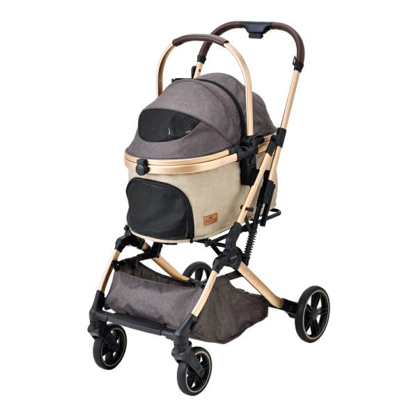 メーカー：ジェックス ＧＥＸ　ＯＳＯＴＯ　ＧＲＡＣＥ　ＲＣＩＩ　キャメル　３ＷＡＹ　4972547929068　ペットカート　犬　犬用品　カート　手押し車　小型犬　折り畳み　ベージュ　ペットキャリー　ペット　スロープ　シニア　シニア犬　お散...