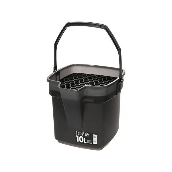 メーカー：大和プラスチック 大和プラスチック　バケツ・エンジョイ　１０型　クリアブラック　4903266731908　バケツ　ばけつ　エンジョイ　目盛り付き　目盛り　メモリ　注ぎ口付き　注ぎ口 10L　半透明　持ち手　手がかり　肥料　希釈　...
