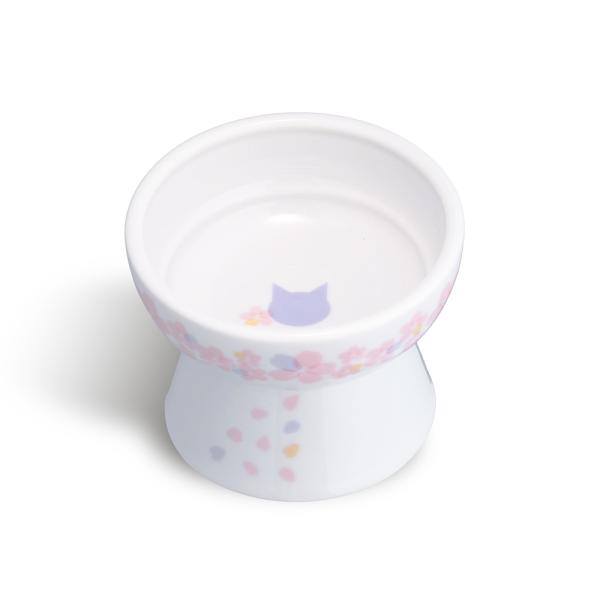 メーカー：猫壱 メーカー画像　食器　猫用　猫壱　脚付フードボウル　プチ　ｓａｋｕｒａ２０２６　4582725983265　猫用品　用品　猫　ねこ　ネコ　ねこ用　ネコ用　キャット　cat　フードボウル　フードボール　器　餌皿　皿　お皿　餌やり...