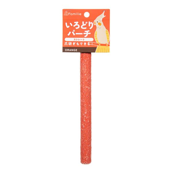 メーカー：ソネケミファ ソネケミファ　いろどりパーチ　ストレートタイプ　オレンジ　鳥　止まり木　4948465205355　小動物　パーチ　サンドパーチ　とまり木　ストレート型　ストレート　固定式　つめ　爪切り　お手入れ　健康管理用品　小型...