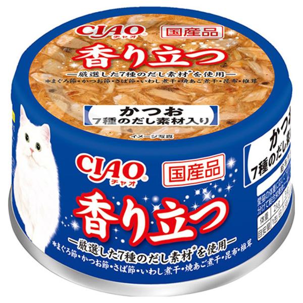 メーカー：いなば いなば　ＣＩＡＯ　香り立つ　かつお　７種のだし素材入り　８０ｇ　4901133815911　ネコ　ねこ　猫　catfood　キャットフード　cat　キャット　フード　餌　えさ　エサ　猫用　猫用フード　ご飯　ご飯　ウエット　...