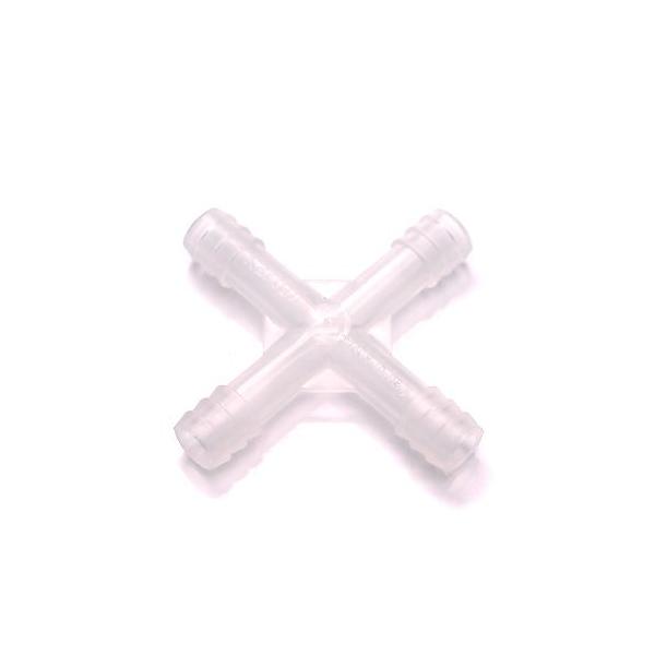 アクアリウム用品　金魚・メダカ　アクア用品　ＣＯ２機器　分岐　配管パーツ　Leaf　Corp　Ｘ字管　プラスチック製　６―６６７―０２　器具分岐　_aqua　4580295481860　opa2_delete