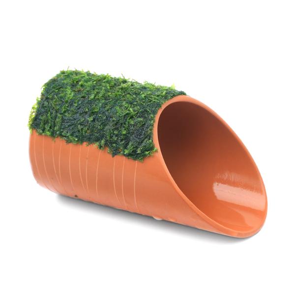 水草　熱帯魚　コケ　モス類　隠れ家　シェルター　素焼　素焼き　巻きたて　巻き立て　モス　ウィローモス　ウィローモス付き　Vesicularia　dubyana　46house　2023zenki　20230520　y23m05　JA　cat...