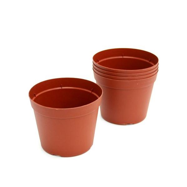 鉢　植木鉢　ガーデニング用品　ガーデニング　園芸用品　ポット　qodlk3　_gardening　茶ポットシリーズ　simple_pot　プラポット　１２ｃｍ　茶　穴ありタイプ　５個セット　植え替え　opa2_delete　kosimizu...