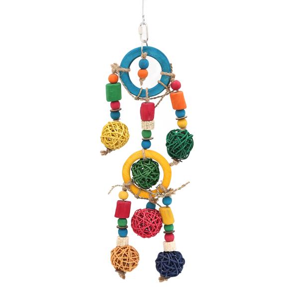 メーカー：(株)リーフ Leaf Corp bnr07parrot　インコ・オウムのおもちゃ　カラフル吊り下げ　カミカミロープ　4589498996195　トリ　鳥　インコ　オウム　コザクラインコ　オカメインコ　ウロコインコ　中型インコ　バ...