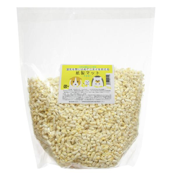 メーカー：(株)リーフ Leaf Corp 湿気を閉じ込めてニオイを抑える紙製マット　１ｋｇ　イエロー　4582645941109　小動物　鳥　爬虫類　ハムスター　うさぎ　ウサギ　モルモット　ハリネズミ　小鳥　インコ　文鳥　フィンチ　マット...