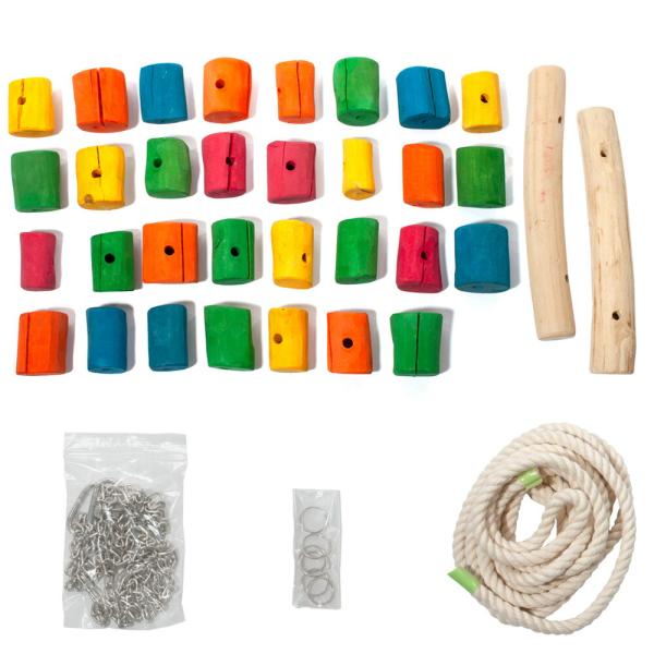 メーカー：(株)リーフ Leaf Corp 大型インコ用　おもちゃ作成キット　4582645941178　インコ・オウムのおもちゃ　トリ　鳥　おもちゃ　玩具　鳥じゃらし　吊り下げ　ハンドメイド　手作り　Leaf　リーフコーポ　リーフ　リーフ...