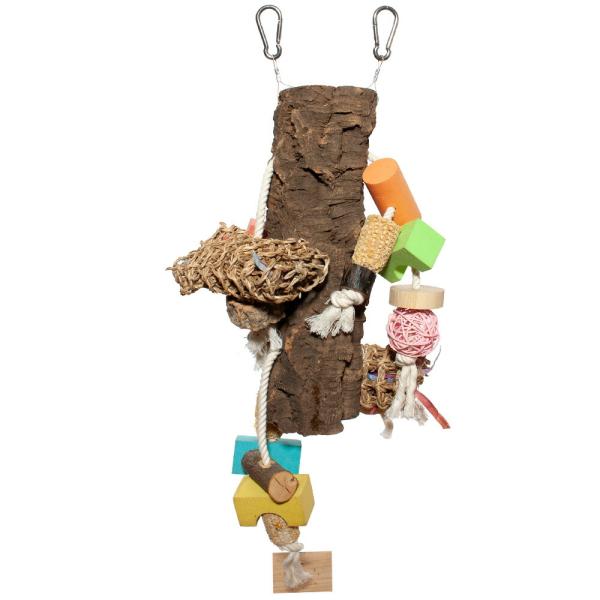 メーカー：(株)リーフ Leaf Corp 大型インコの筒形コルクおもちゃ　大型インコ用4582645941253　インコ・オウムのおもちゃ　トリ　鳥　おもちゃ　玩具　鳥じゃらし　吊り下げ　ハンドメイド　手作り　Leaf　リーフコーポ　リー...