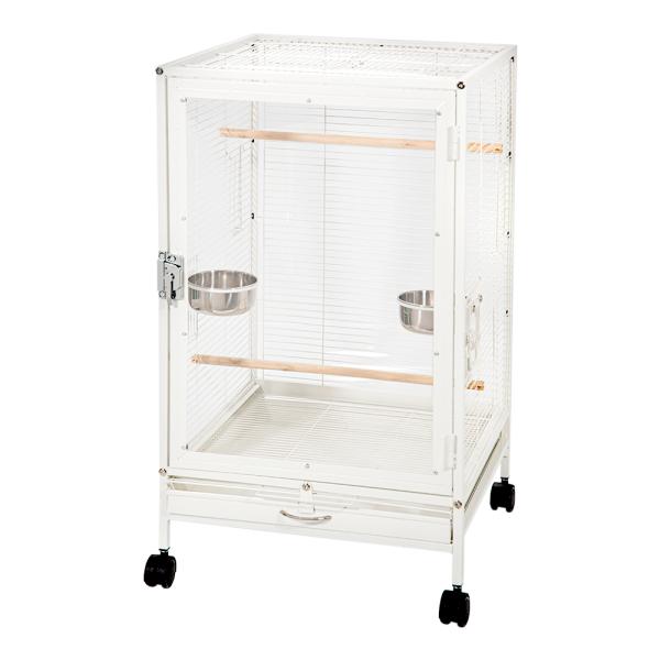 メーカー：(株)リーフ Leaf Corp minimalcages　中型インコ用ケージ　幅４６ｘ奥行き４６ｘ高さ７７ｃｍ　前面アクリル板　4582645941383　鳥用品　鳥　ケージ　飼育ケージ　金網　中型インコ　小型インコ　鳥かご　鳥...