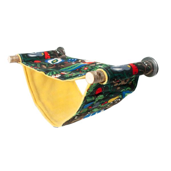 メーカー：(株)リーフ Leaf Corp パーチ付き　２段ハンモック　大　ジャングル　4582645943127　リーフコーポレーション　リーフコーポ　リーフ　ＬＥＡＦ　Corp　necoyama工房　鳥　トリ　用品　固定式　横固定式　布...