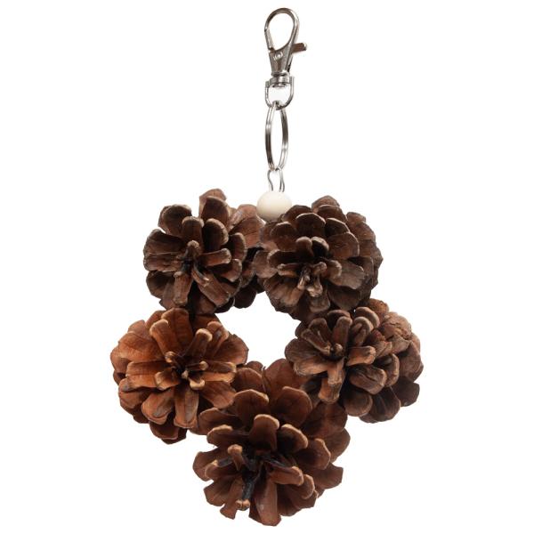 メーカー：(株)リーフ Leaf Corp 小鳥用　松ぼっくりリース　4582645944063　リーフコーポレーション　リーフコーポ　リーフ　ＬＥＡＦ　Corp　necoyama工房　鳥　おもちゃ　玩具　バードトイ　国産　セキセイインコ　...