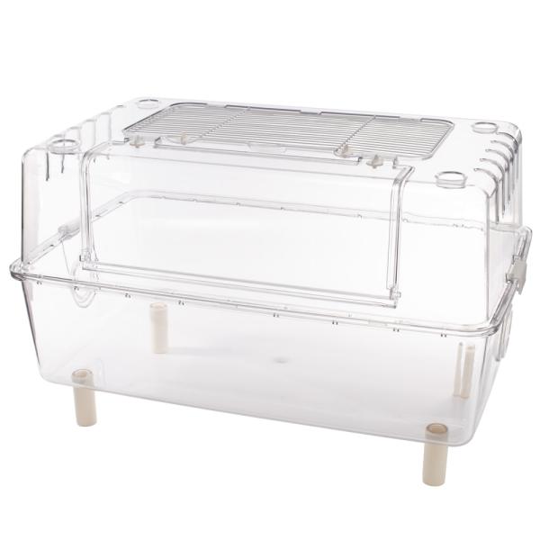 メーカー：(株)リーフ Leaf Corp ハムスター用　足付き　アクリルケージ　アクリル　２段重ね　ハムスターハウス　マンション　６２．７×３９×４０ｃｍ　4582645947606　モルモット(幼体)　ハリネズミ　ファンシーラット　カラ...