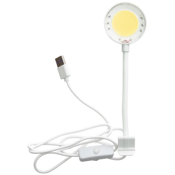 メーカー：(株)リーフ Leaf Corp 小型水槽用　クリップライト　ホワイト　ＵＳＢタイプ　4582645948672　アクアリウム用品　アクア用品　ライト　照明　LED　小型水槽　クリップ式　省エネ　熱帯魚　ベタ　メダカ　リーフコーポ...