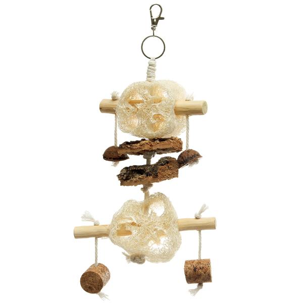 メーカー：(株)リーフ Leaf Corp reveiwcouponleafbird　小型〜中型インコ用　コットンロープのナチュラルおもちゃ　4582645949044　インコのおもちゃ　トリ　鳥　おもちゃ　玩具　鳥じゃらし　吊り下げ　ハン...