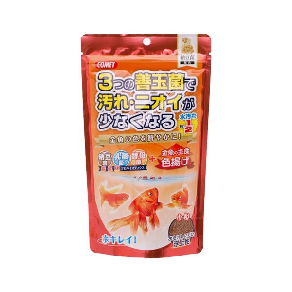 メーカー：イトスイ _aqua　金魚・メダカ　アクア用品　エサ　餌　金魚　コメット　金魚の餌　金魚の主食納豆菌　色揚げ　小粒　２００ｇ　顆粒　浮上性　善玉菌　納豆菌　乳酸菌　酵母菌　腸健康　水キレイ　金魚の色を鮮やかに　汚れ・ニオイが少なく...