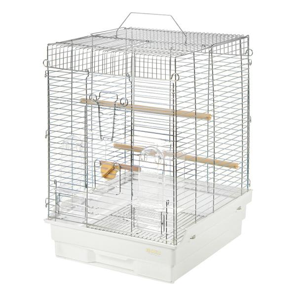メーカー：ＨＯＥＩ minimalcages　cage　35tnrhizn　white　小動物　鳥　HOEI　35手のり　ホライズン　銀色メッキ　底色　ホワイト　20130212　KT　_animal　sfset　kmwr_aml_brdc...