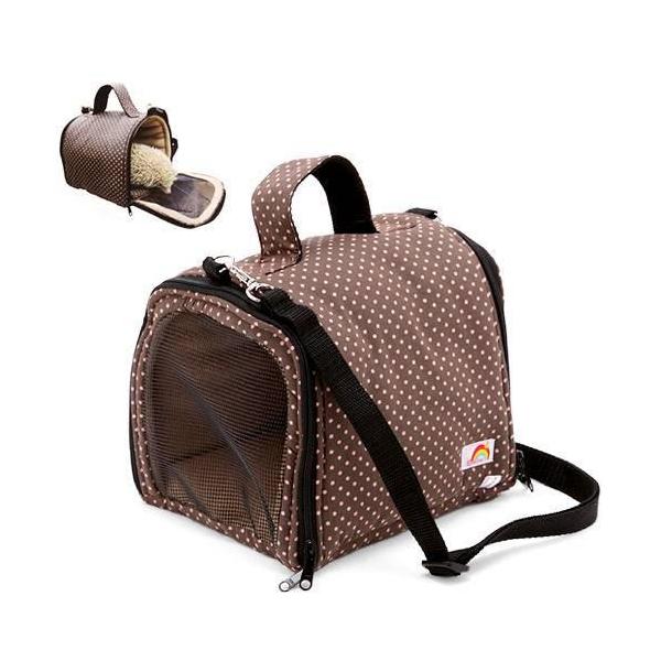 メーカー：Rainbow minimalcarry　小動物　レインボー　ミニアニマル　ちびキャリー　水玉　ブラウン　20120513　TNK　4582319999894　ハリネズミ　フェレット　リス　モモンガ　移動　通院　キャリー　ウサギ　...