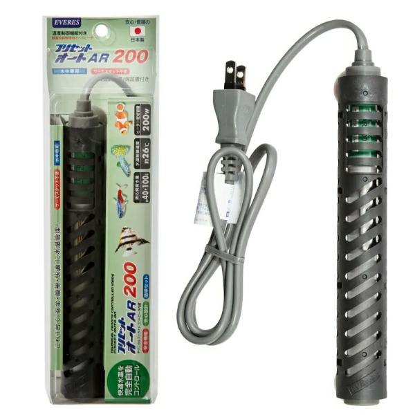 メーカー：エヴァリス アクアリウム用品　アクア用品　ヒーター　保温　エヴァリス　プリセットオートヒーター　ＡＲ２００Ｗ　オートヒーター　20131008　ＫＫ　4540150001336　60cm水槽　heater_everes　aq2_e...