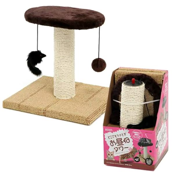 メーカー：マルカン 猫用品　マルカン　どこでもツメとぎ　お昼寝タワー　ＣＴ−２７６　猫　爪とぎ　ポール　キャットタワー　おもちゃ　AMU　20131006　お昼ね　nyantaclub　4906456548126　お徳用　ijoCHAkey...