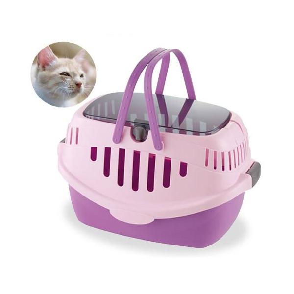 メーカー：リッチェル minimalcarry　dog_carrycage　neko_carrycage　richell_carry0305　猫用品　キャリー　お出かけ　散歩　猫　リッチェル　ピコキャットキャリー　パープル　紫　497365...