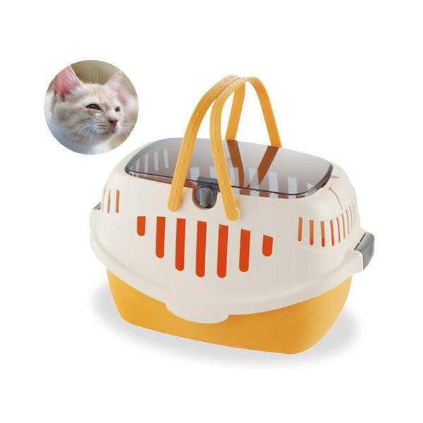 メーカー：リッチェル minimalcarry　dog_carrycage　neko_carrycage　richell_carry0305　猫用品　キャリー　お出かけ　散歩　猫　リッチェル　ピコキャットキャリー　オレンジ　49736555...
