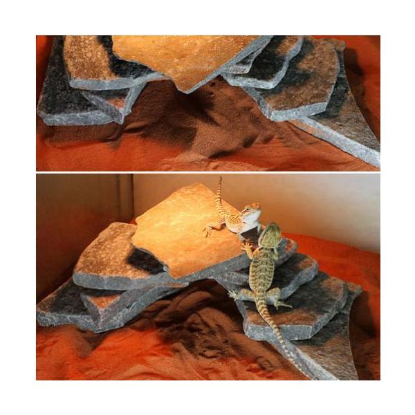 形状お任せ　爬虫類用バスキングスポット　〜ウォーム・プレート〜　Ｌサイズ　約２０〜３０ｃｍ　５個　爬虫類　レイアウト用品　流木　石　アクア用品　レイアウト素材　レイアウト　素材　熱帯魚　アクアリウム　パルダリウム　コケリウム　アクアテラリウ...