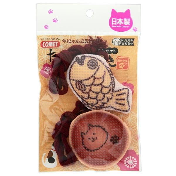 メーカー：イトスイ _neko　国産　ハミガキおもちゃ　たい焼き　どら焼きミニセット　4971453055847　コメット　猫用品　キヤット　キャットグッズ　ペット用品　ペットグッズ　おもちゃ　玩具　トイ　トーイ　枕　クッション　遊ぶ　デン...