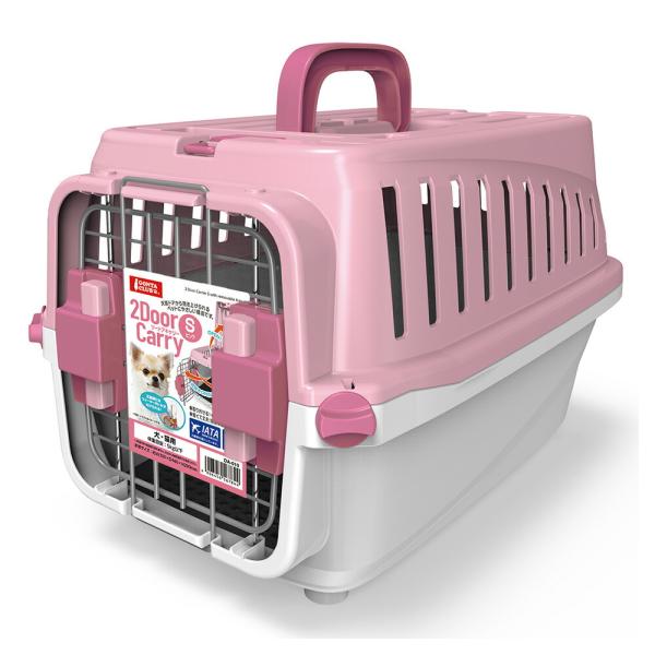 メーカー：マルカン dog_carrycage　neko_carrycage　マルカン　２ドアキャリーＳ　ピンク　4906456567844　20190304　ＧＢＮＭ　犬用品　猫用品　犬　猫　お出掛け　おでかけ　お散歩　おさんぽ　キャリー...