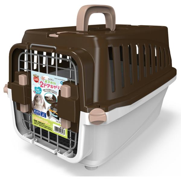 メーカー：マルカン minimalcarry　マルカン　うさぎのおでかけ2ドアキャリー　4906456568483　ML-207　小動物　鳥　うさぎ　キャリー　ハードキャリー　お出かけ　運ぶ　おでかけ　20190311　tsbs　opa2_...