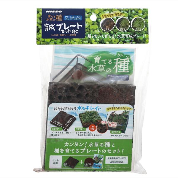 メーカー：ニッソー ニッソー　育てる水草の種　育成プレートセットGC　4975637206445　20191113　kszk　アクア用品　水草　種　シード　seed　レイアウト　アクアリウム　テラリウム　カーペット　キューバパール　石　多孔...