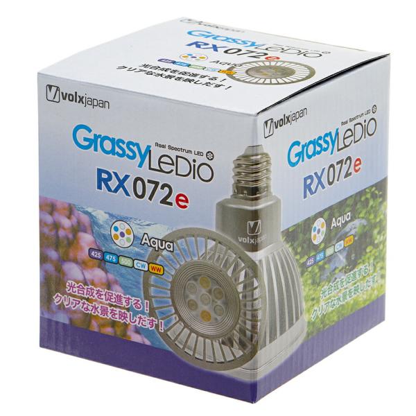 メーカー：ボルクスジャパン volxledgrassyredio　20201124　y20m11　ボルクスジャパン　Ｇｒａｓｓｙ　ＬｅＤｉｏ　ＲＸ０７２ｅ　Ａｑｕａ　4560381574539　nszk　アクア用品　アクアリウム用品　交換球...
