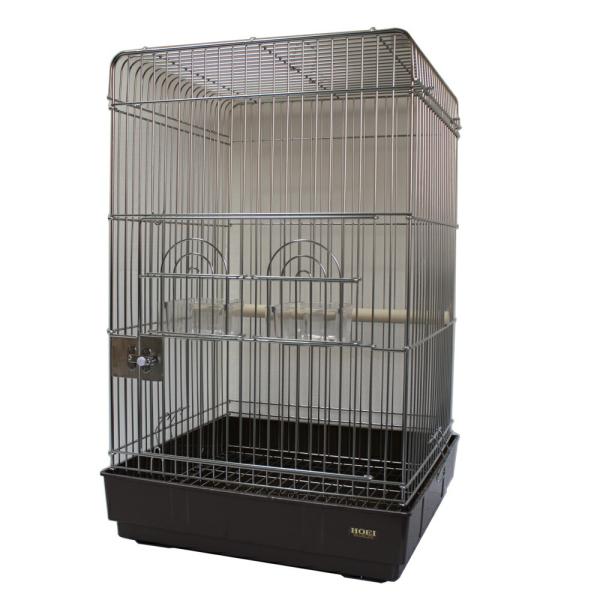 メーカー：ＨＯＥＩ minimalcages　鳥籠　cage　915oumst　HOEI_stainless　ＫＫ　20190213　4963067501094　ＨＯＥＩ　４６５オウム　ステンレス　ホワイト　小動物　鳥　ケージ　キャリー　オ...