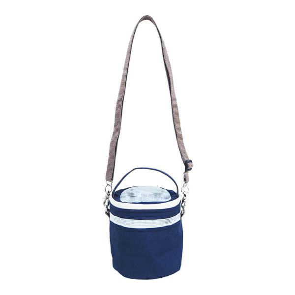 メーカー：Rainbow レインボー　ドラムポーチ　ブルー　4589462724816　20210521　ｙ21ｍ05　mikari　モモンガ　フクロモモンガ　小動物用品　小動物　小動物用　ポーチ　お出かけ　ショルダー　メッシュ　メッシュ素...