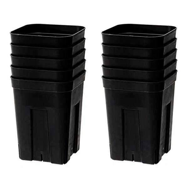 メーカー：ニッポリ スリット鉢　植木鉢　鉢　ガーデニング用品　プレステラ　120深型　黒　アップルウェアー　105型　10個組　ブラック　ガーデニング　園芸用品　ポット　苗ポット　育苗　プラ鉢　プラステ　スリッド　スリット　プラポット　硬め...