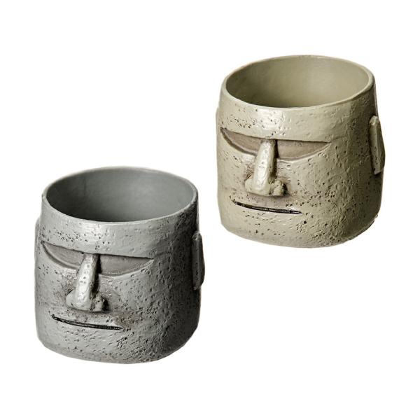 メーカー：ケーイーアイ littleregin　鉢カバー　鉢　植木鉢　ガーデニング用品　リトルレジンポット　モアイ　１号ポット用　色おまかせ　4530254103456　20220616　ｙ22ｍ06　mura　_gardening　_in...