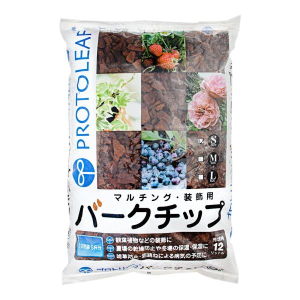 メーカー：プロトリーフ プロトリーフ　バークチップ　Ｓ　１２Ｌ　4535885045120　202200701　ｙ22ｍ07　mura　ガーデニング　ガーデニング用品　園芸　園芸用品　用土　水苔　マルチング　マルチング材　装飾用　装飾　アレ...