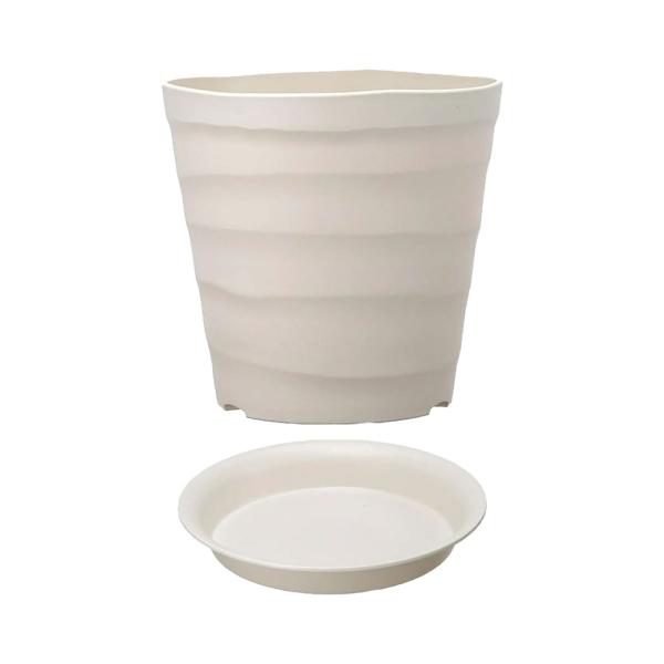 メーカー：用品セット 鉢　植木鉢　ガーデニング用品　_gardening　園芸用品　ガーデニング　アップルウエア　アップルウェアー　クラフトポット　３５型　ホワイト　プレート付き　2250002815814　20220819　ｙ22ｍ08　...