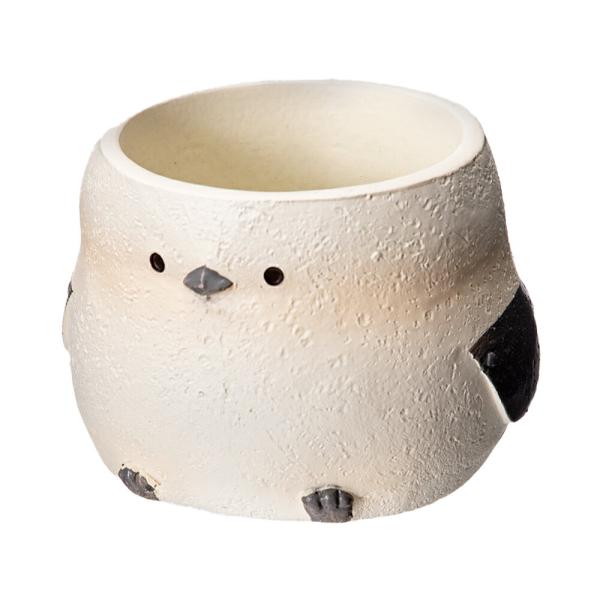 メーカー：ケーイーアイ littleregin　鉢カバー　鉢　植木鉢　ガーデニング用品　リトルレジンポット　シマエナガ　１号ポット用　4530254159781　20230206　ｙ23ｍ02　muraリトルアニマル　レジン　プラスチック　...